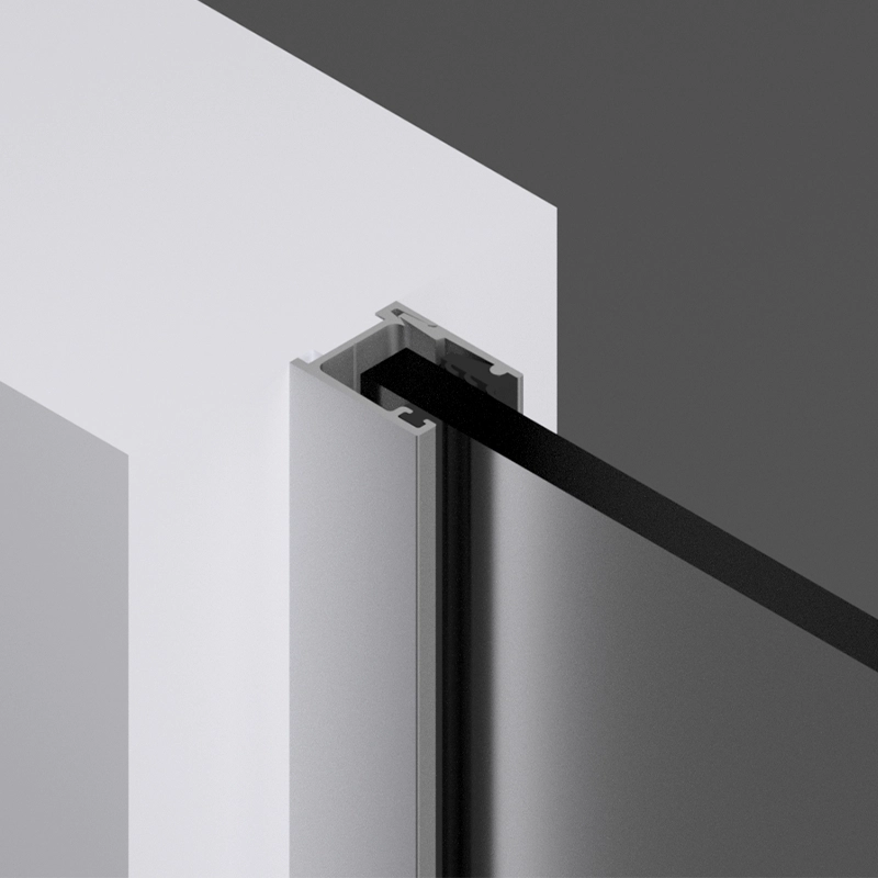 Panel door frames for all-glass walls